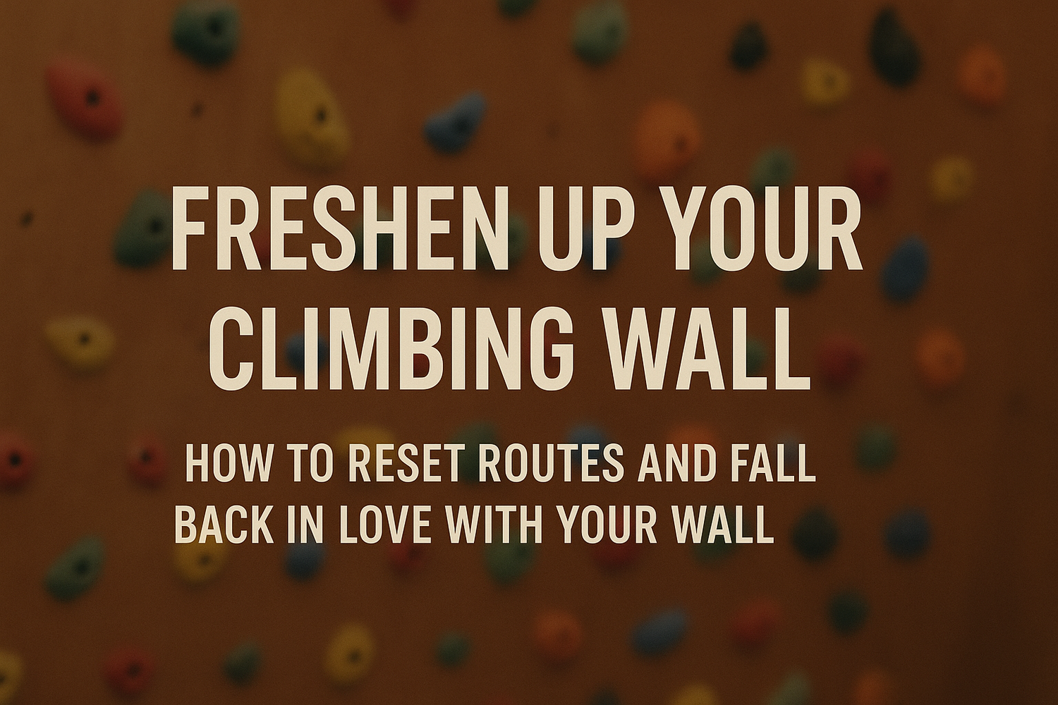 Freshen Up Your Climbing Wall: How to Reset Routes and Fall Back in Lo ...